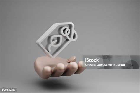 아름다운 추상적 인 삽화 황금 손 홀딩 배지 회색 배경에 청정 에너지 기호 아이콘 3d 렌더링 그림 디자인의 배경 패턴 생태학을 구하십시오 0명에 대한 스톡 사진 및 기타