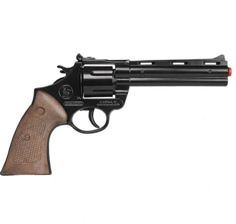 New Python 357 Style Revolver Toy Cap Gun 1236 Black For Movies
