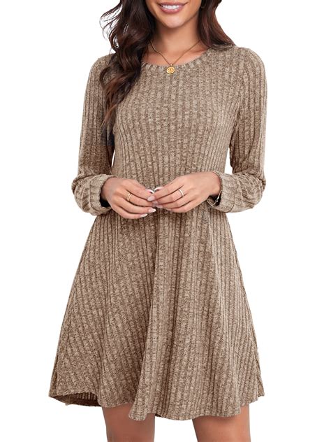 Crayner Long Sleeve Sweater Dresses For Women Casual Fall Winter Dress