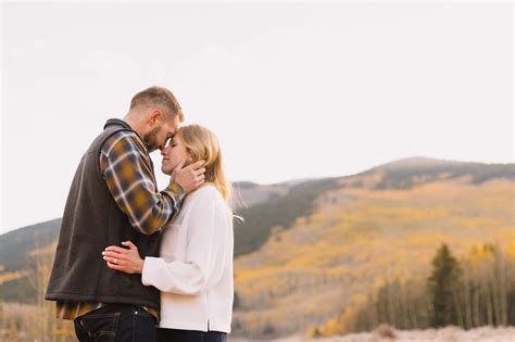 Anna Nick Kenosha Pass Colorado Fall Engagement Session Denver