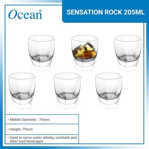 Ocean Glassware Sensation Rock Tumbler 205ml 7 14oz Set Of 6 Lazada Ph