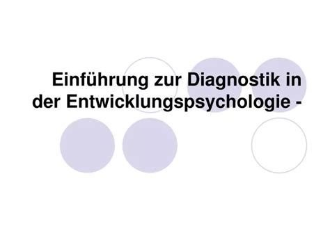 Ppt Einf Hrung Zur Diagnostik In Der Entwicklungspsychologie