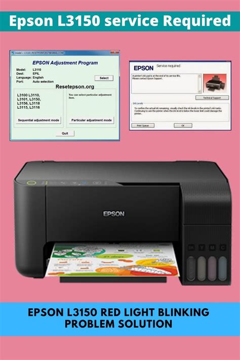 Epson L3150 Red Light Blinking Problem Solution Artofit
