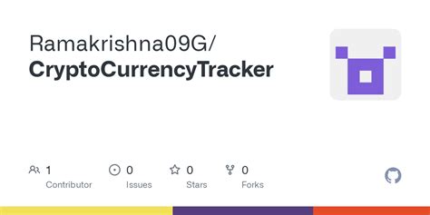 github ramakrishna09g cryptocurrencytracker