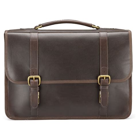 Buckingham Leather Briefcase In Dark Brown From TUSTING Leather