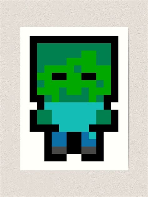 Minecraft Zombie Pixel Art Grid Ubicaciondepersonascdmxgobmx