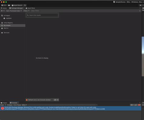 failed to call unity id to get auth code 解决方法