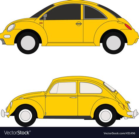 Yellow Beetles Royalty Free Vector Image Vectorstock