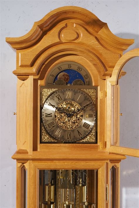 Oak German Grandfather Clock Handmade In Germany