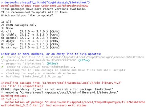 Biopathnet Cannot Be Loaded Into R Packages · Issue 12 · Cogdisreslabbiopathnet · Github
