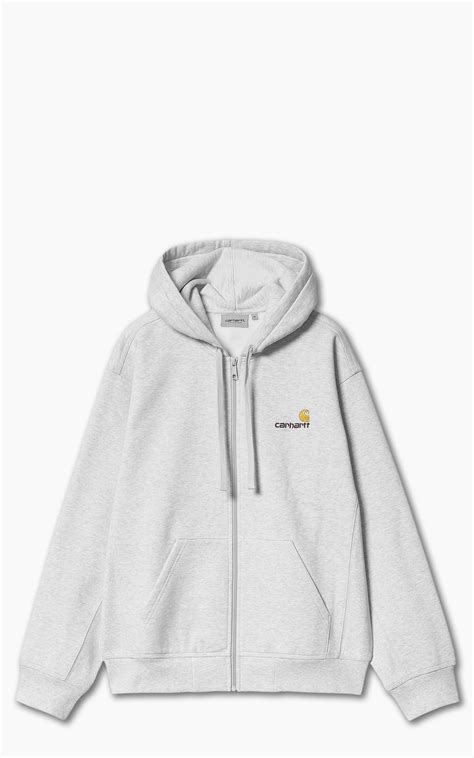 Carhartt Wip Hooded American Script Jacket Ash Heather Cultizm