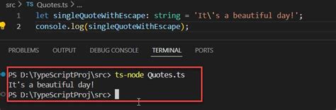 Typescript Single Vs Double Quotes