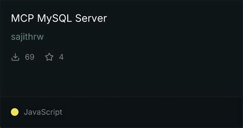 Mcp Mysql Server Glama