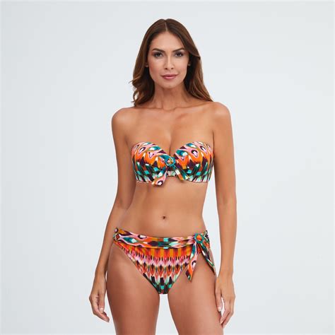 Maillot de bain deux pièces bandeau imprimé La Boite à Maillots