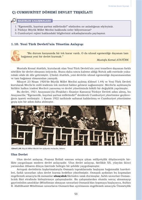 Türk Kültür ve Medeniyet Tarihi SEC Türklerde Devlet Teşkilatı