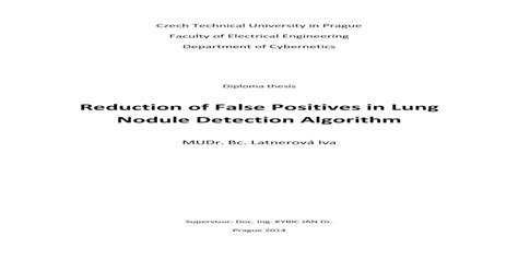 Pdf Reduction Of False Positives In Lung Nodule Detection Dokumentips