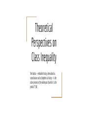 3 Theoretical Perspectives On Class Inequality Pdf Theoretical