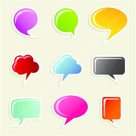 Social Media Bubbles Set Inspiration Conversation Collection Vector Inspiration Conversation