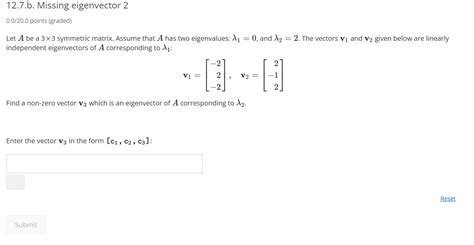 Solved Let A Be A 3×3 Symmetric Matrix Assume That A Has