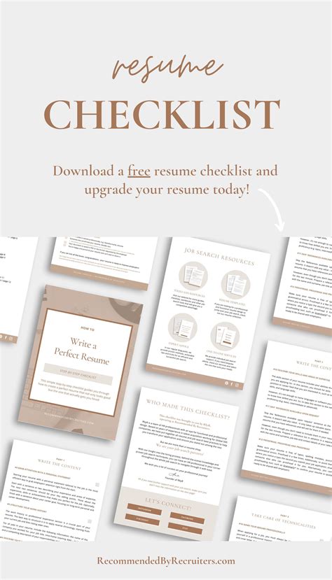 Free Resume Writing Checklist Actionable Resume Writing Tips Download