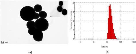 A Tem Images B Particle Size Distribution By Number Of