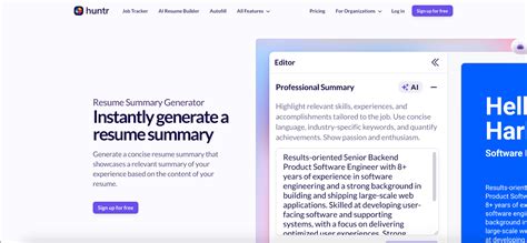 Top 10 Resume Summary Generators Firefliesai