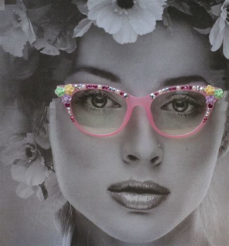 Pink Eye Glasses Swarovski Crystal Eyewear Spring Collection Etsy