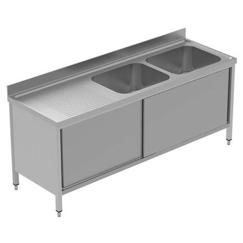 Plus Static Preparation 2100 Mm Sink Cupboard With 2 Bowls Left