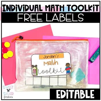 Math Toolkit Label Editable FREEBIE By Sweetnsauerfirsties TpT