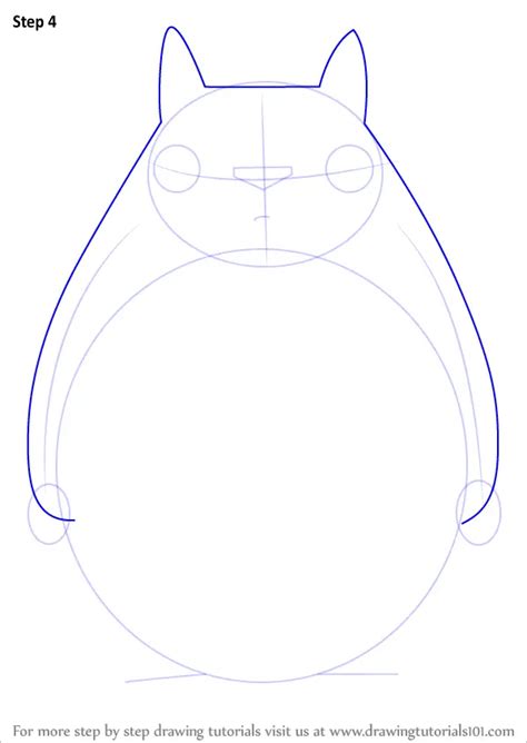How To Draw Totoro From My Neighbor Totoro My Neighbor Totoro Step By Step