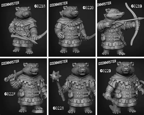 Badger Folk Squad Set 1 By Goons Miniatures Ottsworkshop