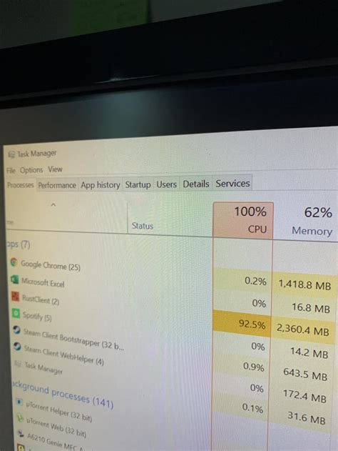 cpu usage 100 in rust menu screen look right i have a gtx 1070 r