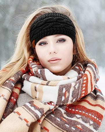 Kavya Winter Headbands For Women S Hair Knitted Headband Soft Lining