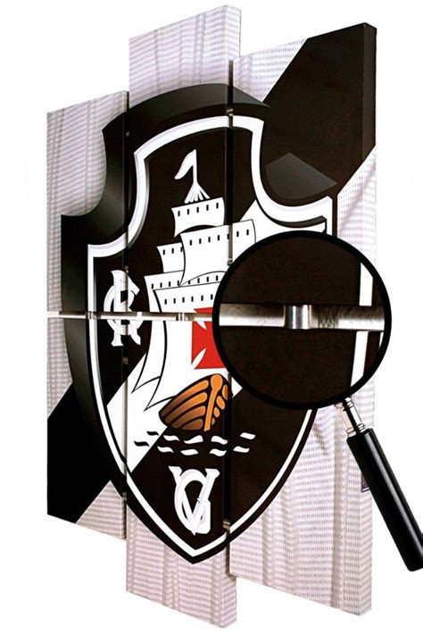 Quadro Escudo do Vasco D Mosaico Madeira Tamanho Grande Paixão Pura Ponto