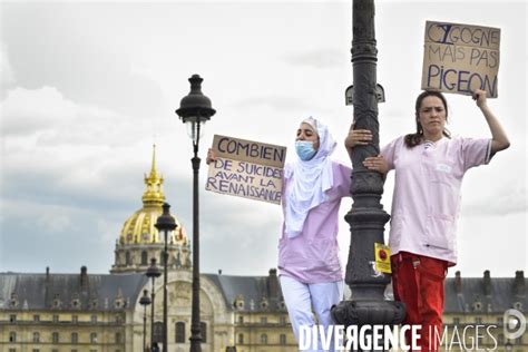 Manifestation Des Soignants à Paris Pour Denoncer Le Manque De Moyens