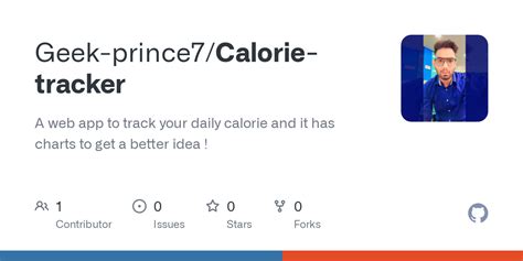 GitHub Geek Prince7 Calorie Tracker A Web App To Track Your Daily