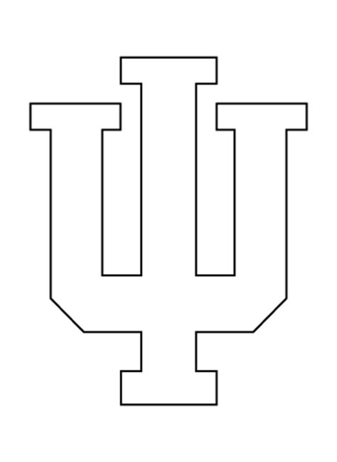 Indiana University Logo In Black And White