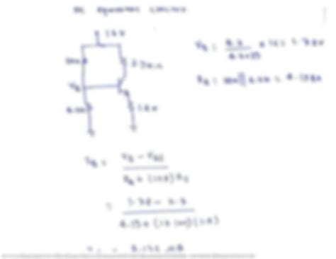 solution for the voltage divider bias network of figure 1 a determine
