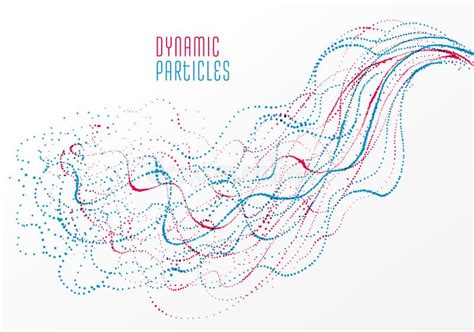dots particles flowing array vector abstract background biology