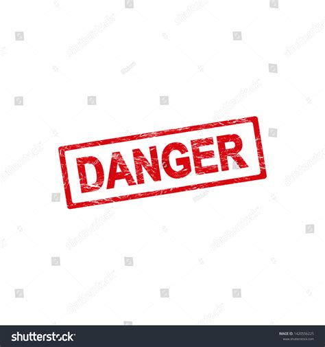 Danger Stamp Red Grunge Texture Vector Stock Vector Royalty Free