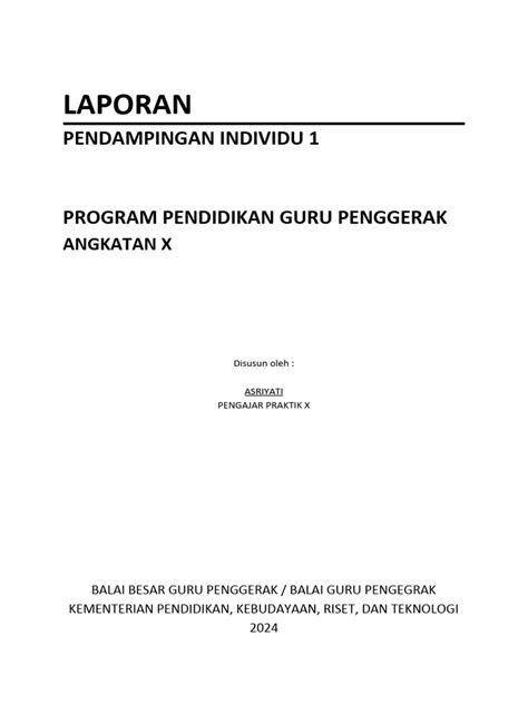 Laporan Pi 1 Asriyati Pdf
