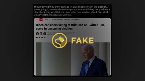No Biden Is Not Considering Voting Restrictions On Twitter Blue Users