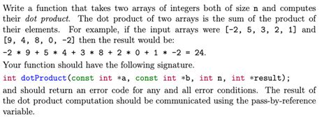 solved write a function that takes two arrays of integers