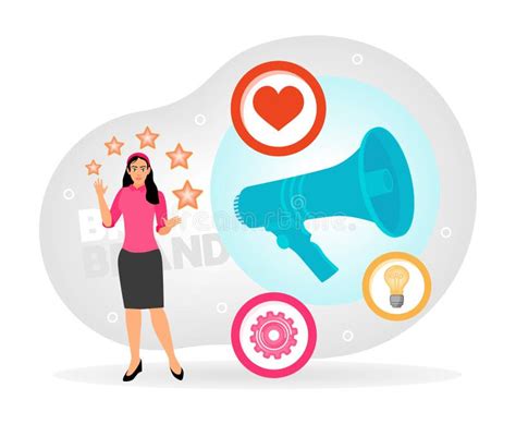 Personal Branding Reputation On Social Media Stock Vector