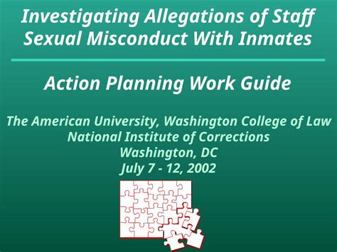 Ppt Investigating Allegations Of Staff Sexual Misconduct With Inmates
