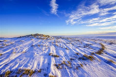 Majorville Medicine Wheel In Winter Stock Photo Image Of Snow Hill
