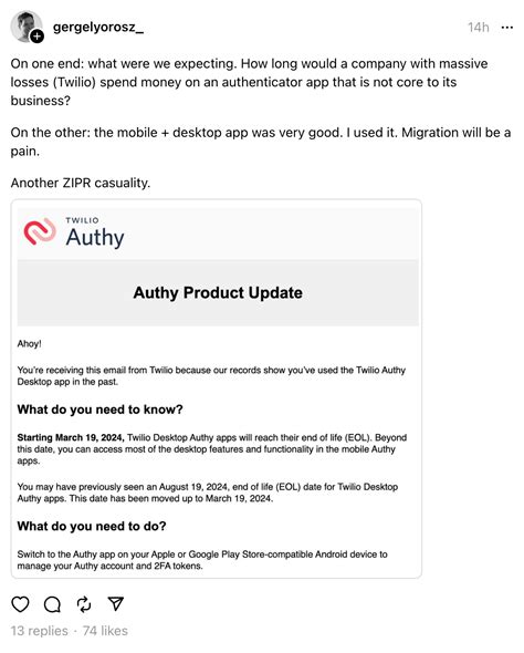 authy just decided to kill its desktop apps early