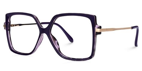 Faisal Square Purple Eyeglasses Vooglam
