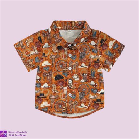 Country Scene Button Shirt Rust Spend With Us Buy From A Bush