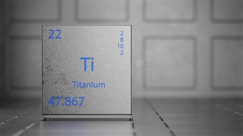 Design Of The Chemical Element Titanium Showing The Element Name
